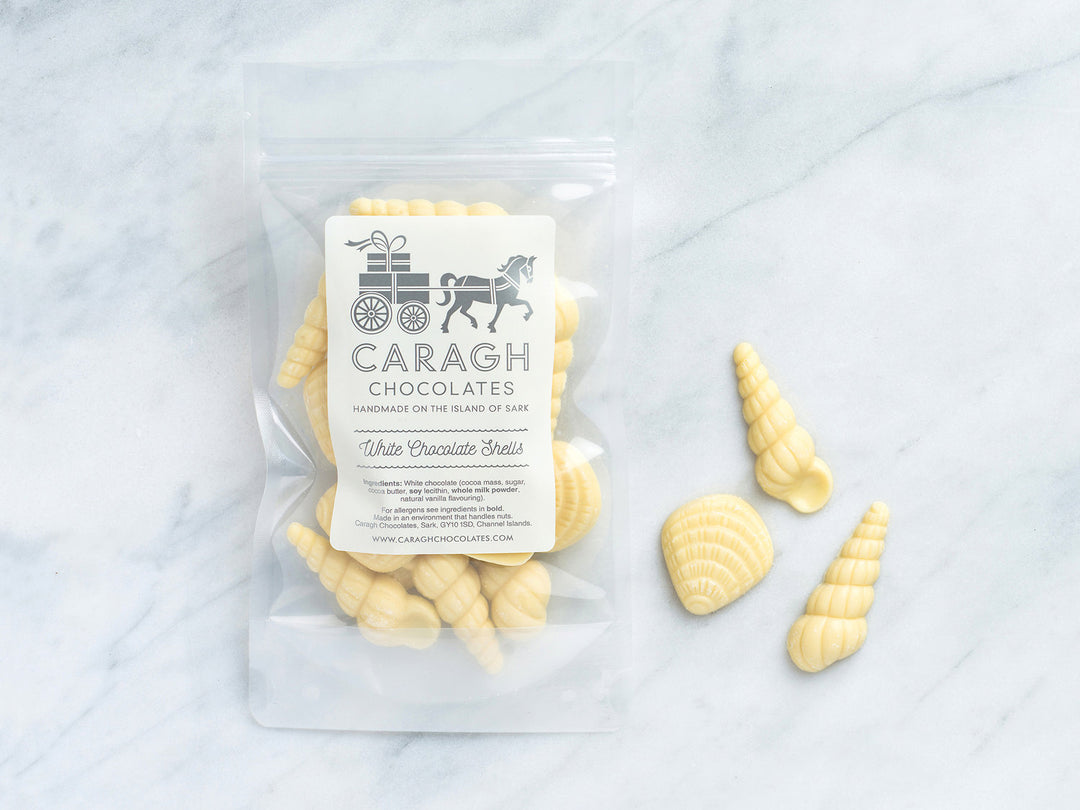 White Chocolate Shells – Caragh Chocolates